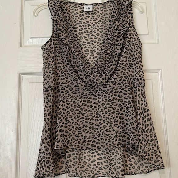 CAbi | Tops | Cabi Leopard Print Sheer Top | Poshmark